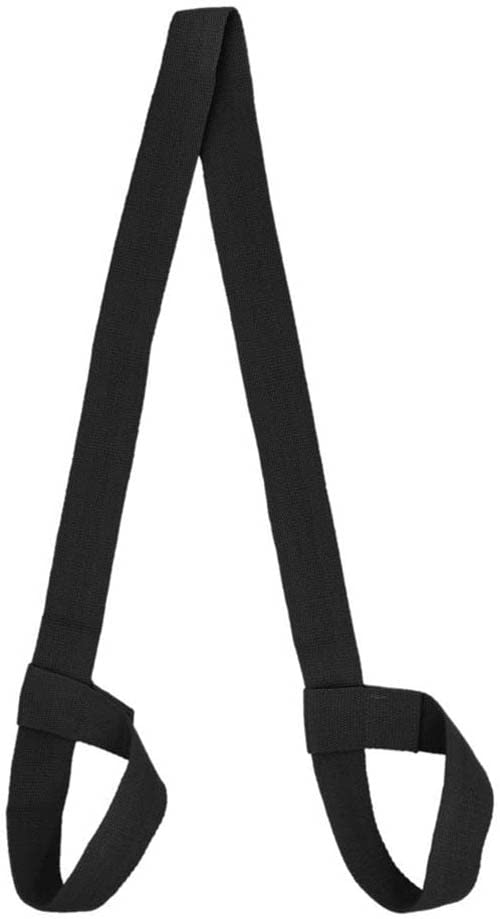 Yoga mat Straps for Carrying,2 Adjustable Loops Yoga mat Shoulder Straps Sling,Durable Cotton Yoga Strap Carry(black)