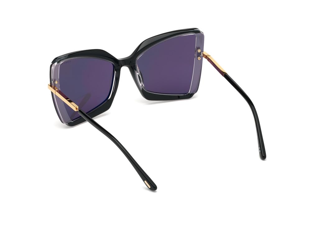 Tom Ford FT0766 03A Black FT0766 Butterfly Sunglasses Lens Category 3 Size 63mm
