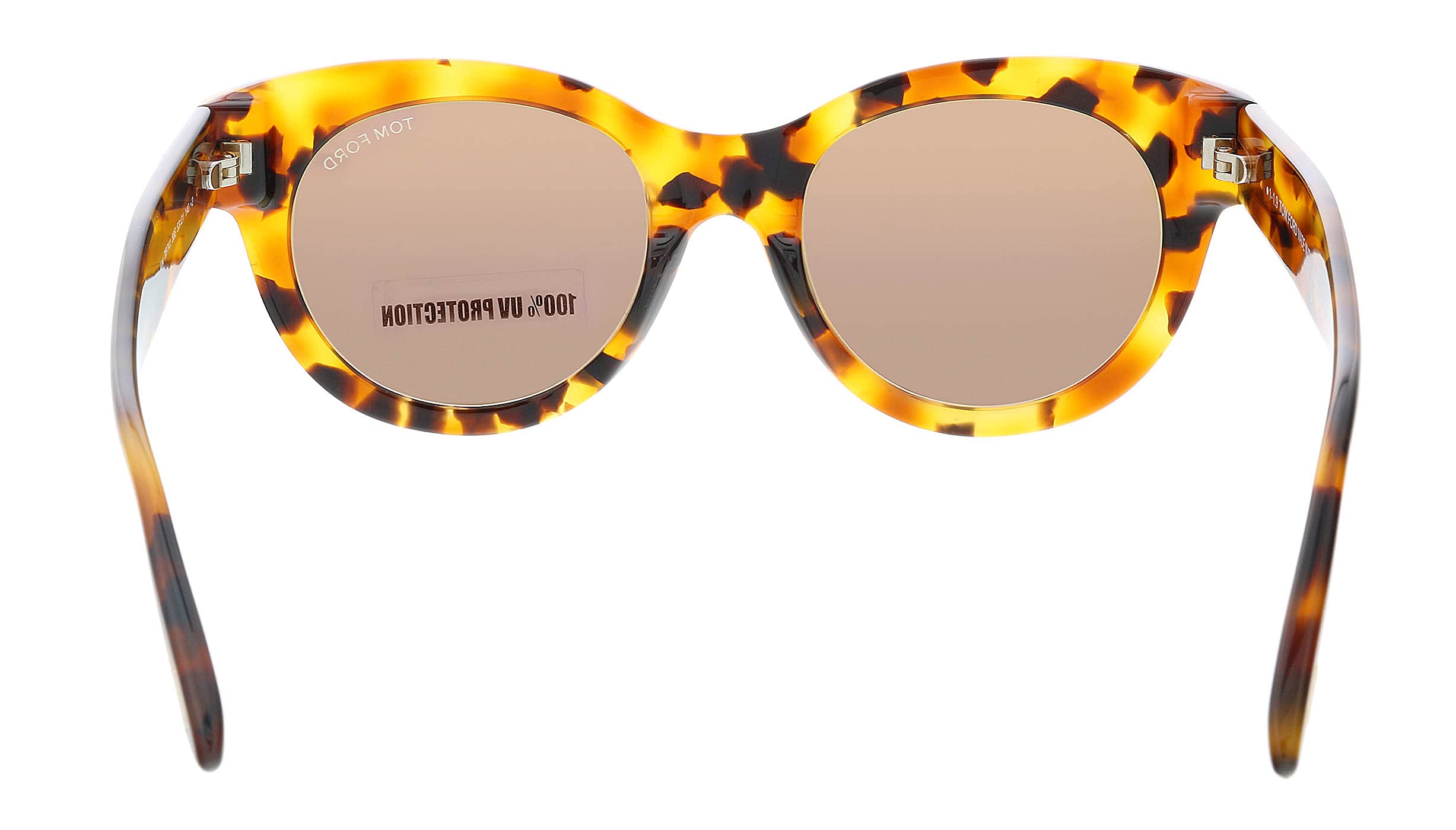 Tom Ford Lou TF 741 56E Havana Plastic Cat-Eye Sunglasses Brown Lens