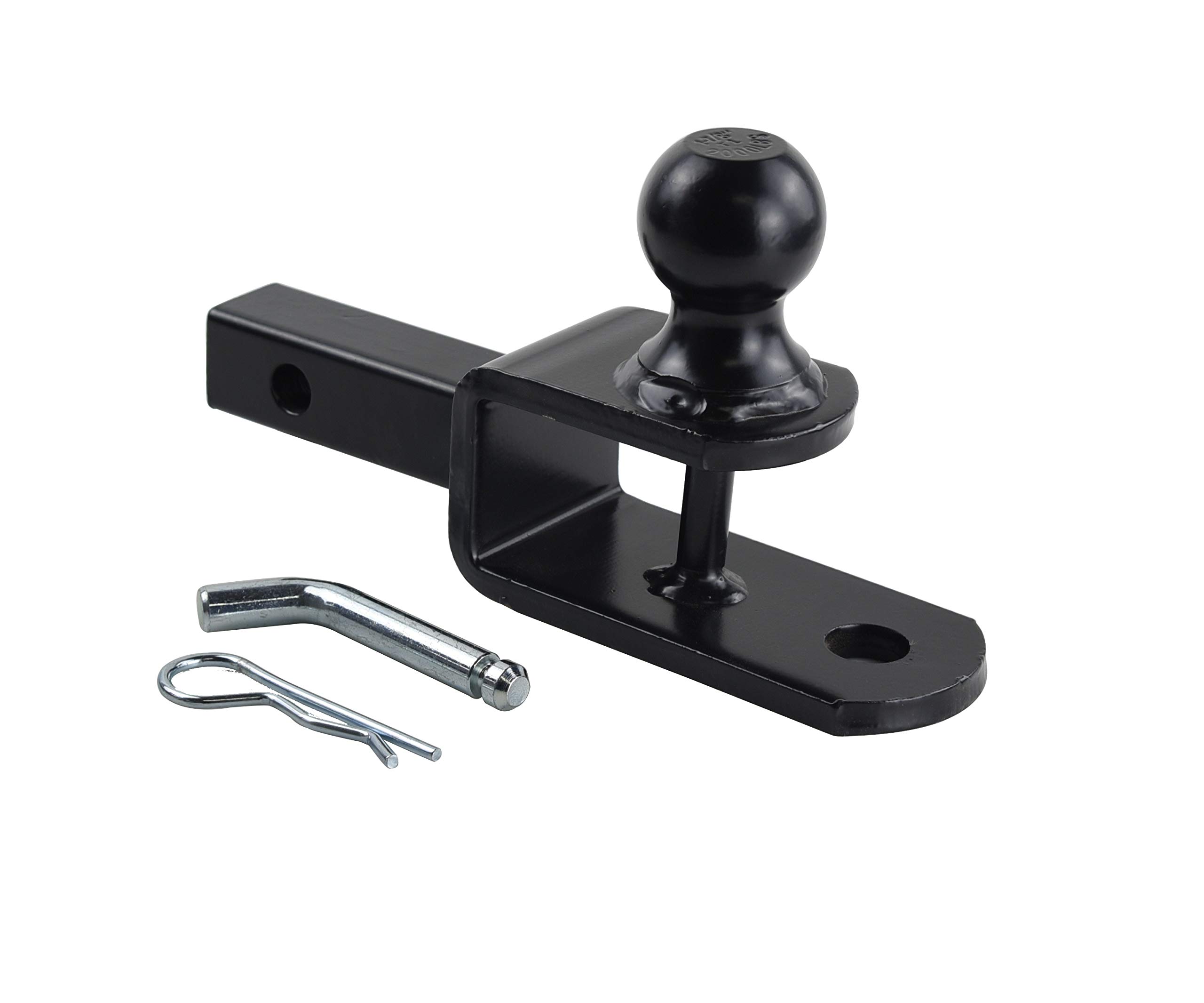 TOPTOW 3 in 1 ATV/UTV Towing Hitch Receiver 64032 Ball Mount Adapter with 1 7/8 inch Ball, Fit for 1-1/4 inch Receiver