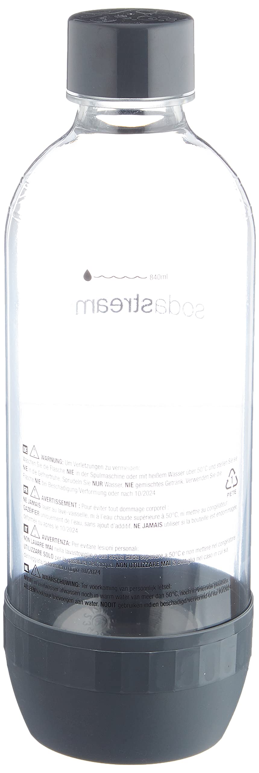 Sodastream 1l Carbonating Bottles- Black (Twin Pack)