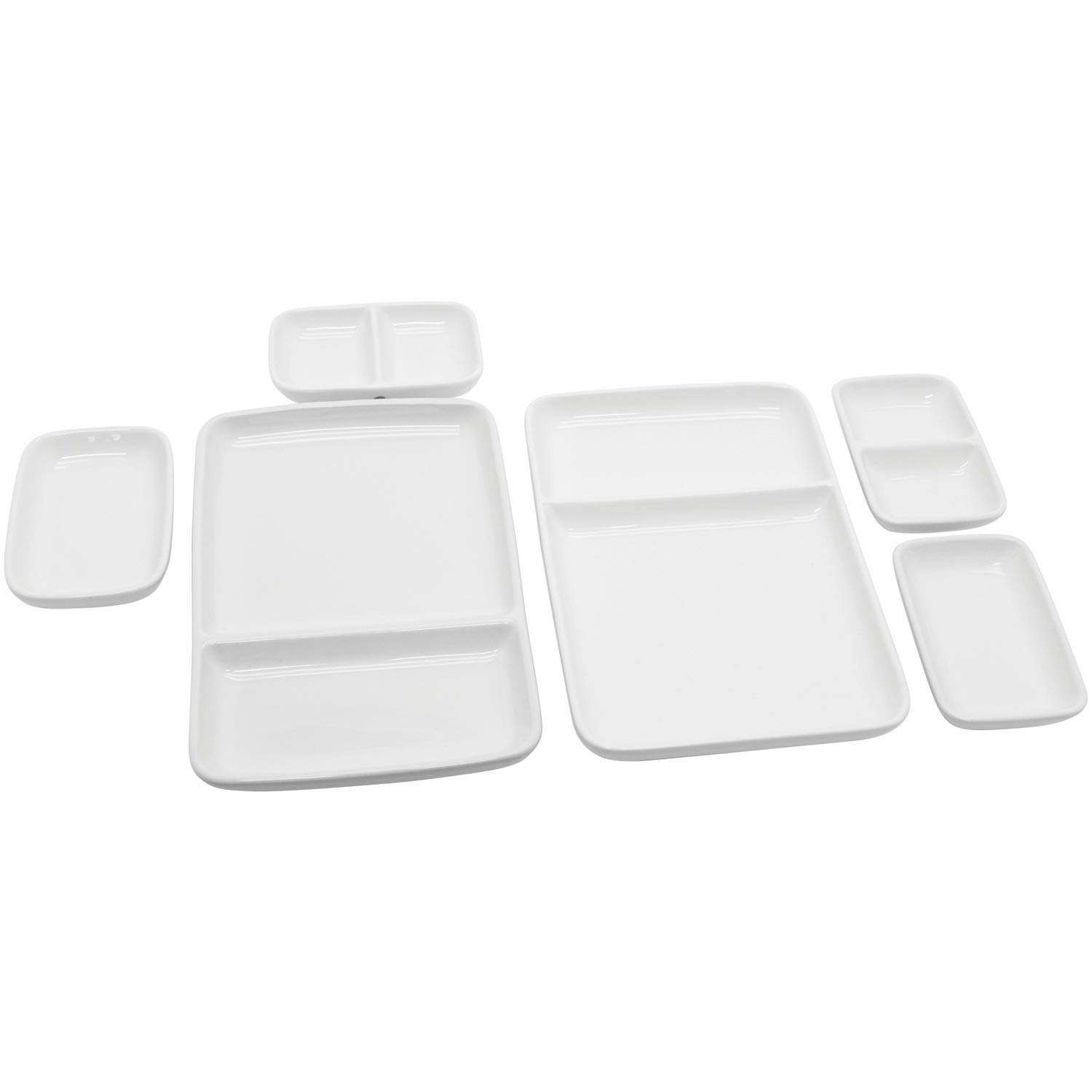Starfrit T092507 Ceramic Modular Fondue Serving Dishes, 2 Sets, One Size, Silver