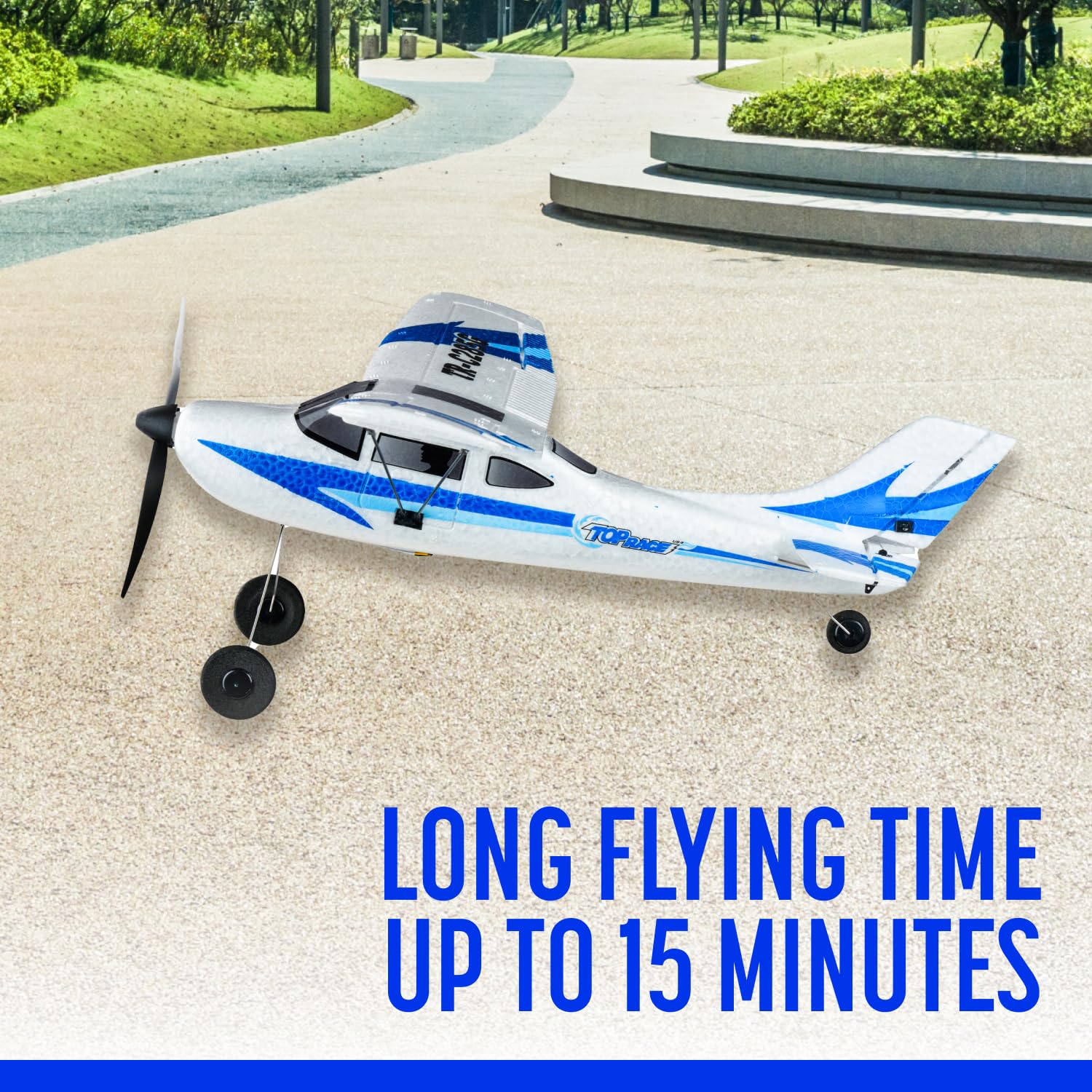 Top Race Remote Control Airplane - RC Plane 3 Channel Battery-Powered - Radio Control Airplanes for Adults and Kids 8-12 - Easter Gift Toy - Easy to Control Electric Planes with Propeller Saver