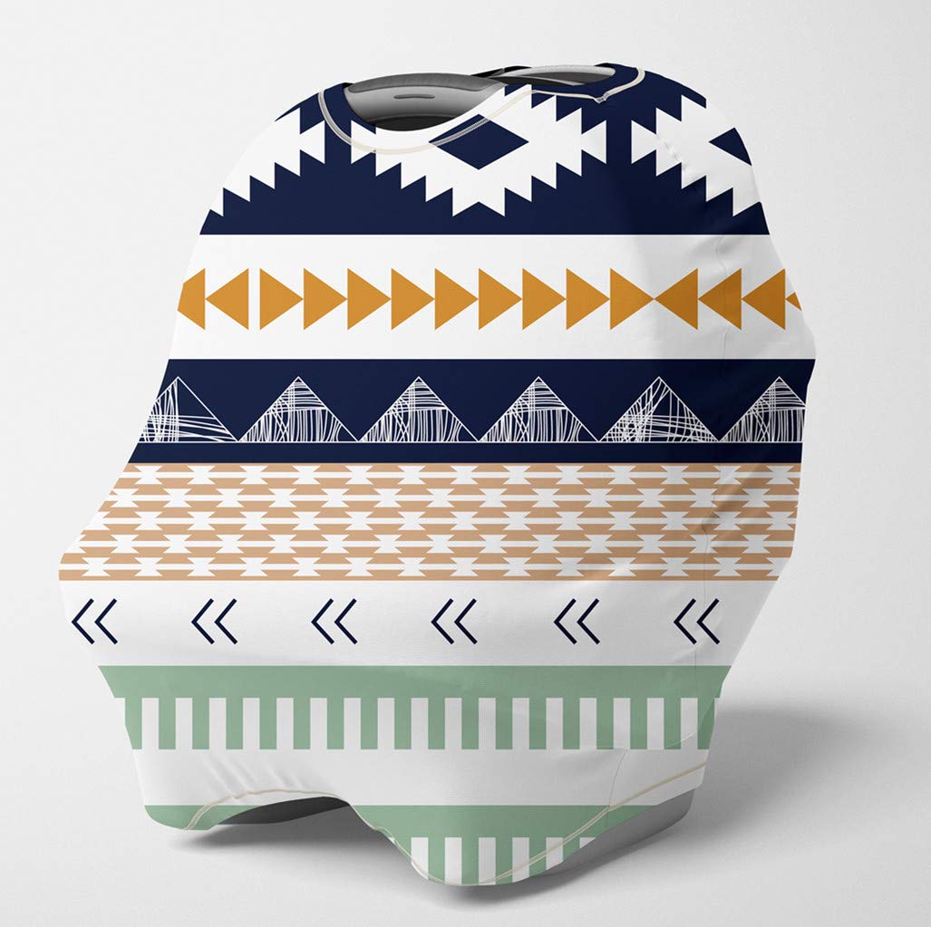 Tirrito Nursing Cover Multi Use Breastfeeding Scarf - Baby Car Seat Covers, Infant Stroller Cover, Carseat Canopy for Boys - Aztec
