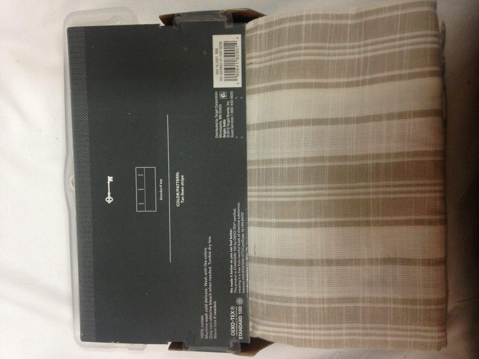 Threshold Linen Stripe Shower Curtain 72"x 72" 100% Cotton