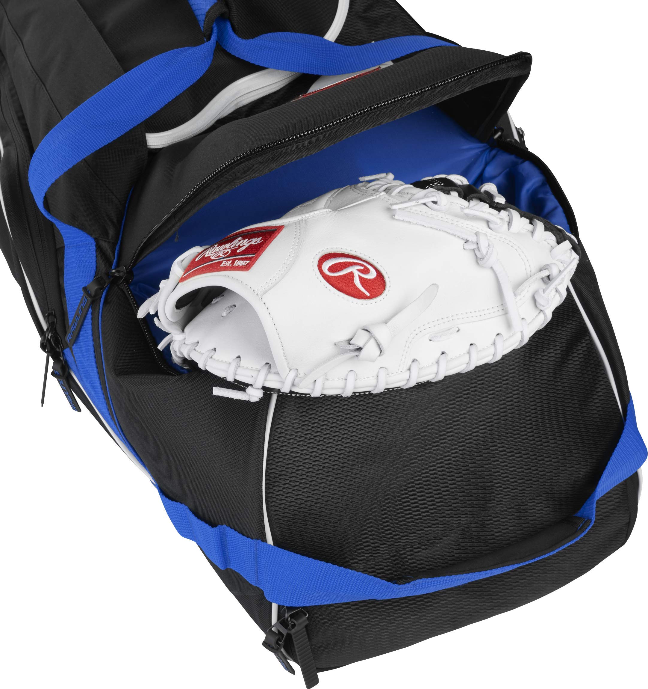 Rawlings | R1502 Wheeled Catcher's Bag | Baseball/Softball | Royal