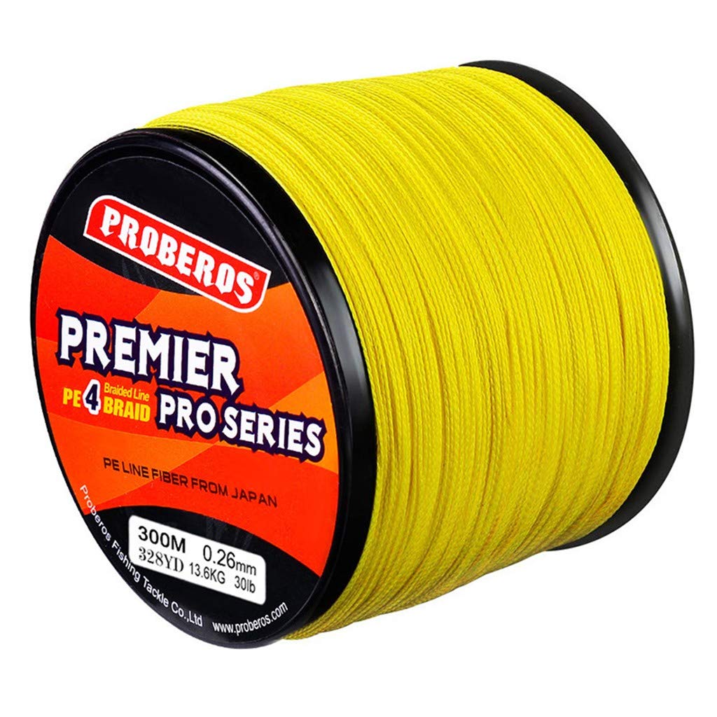 UNKN Fishing Line Super Strong Abrasion Resistant PE Braid Fishing Line 4 Strands 300M 30LB