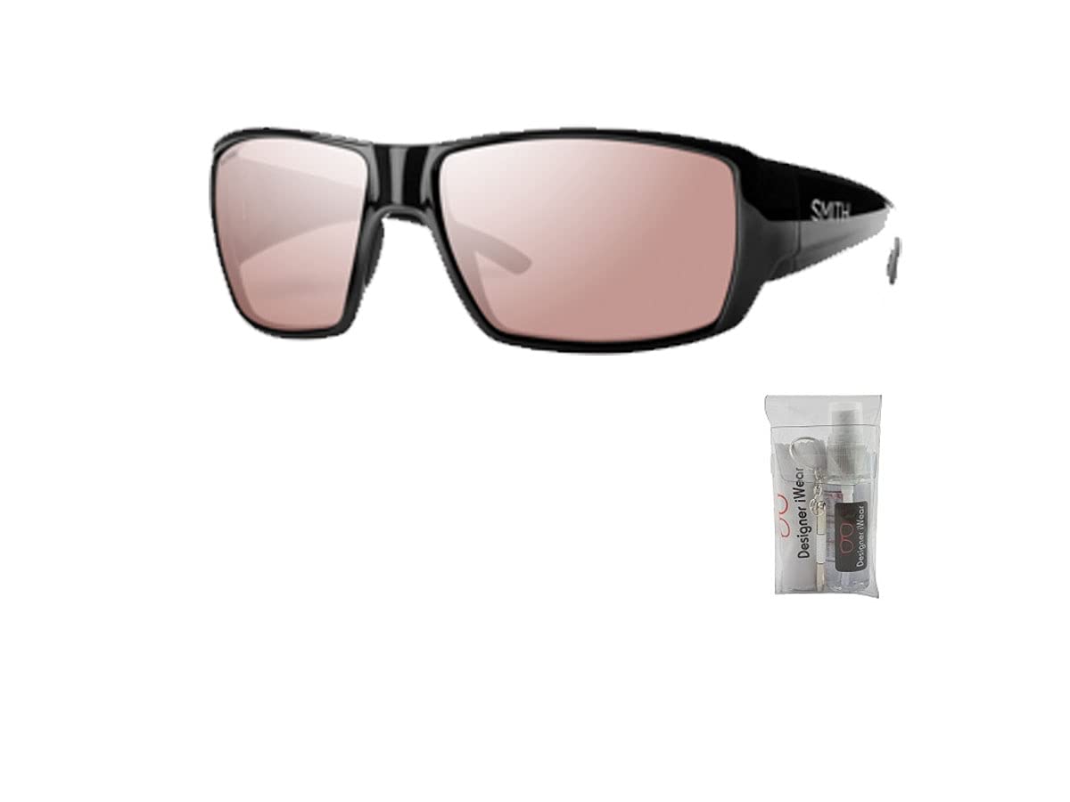SMITH Guides Choice 096V/DE 62M Matte Havana/Chromapop+ Polarized Bronze Mirror Rectangle Sunglasses For Men For Women + BUNDLE with Designer iWear Eyewear Kit