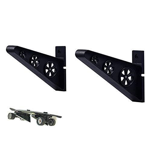 Yamto Skateboard Rack Skate Hanger Ski Boards Scooter Rack Display Wall Mount Stand Home Garage Storage Rack Wall Mount for Longboard Black 1 Pair
