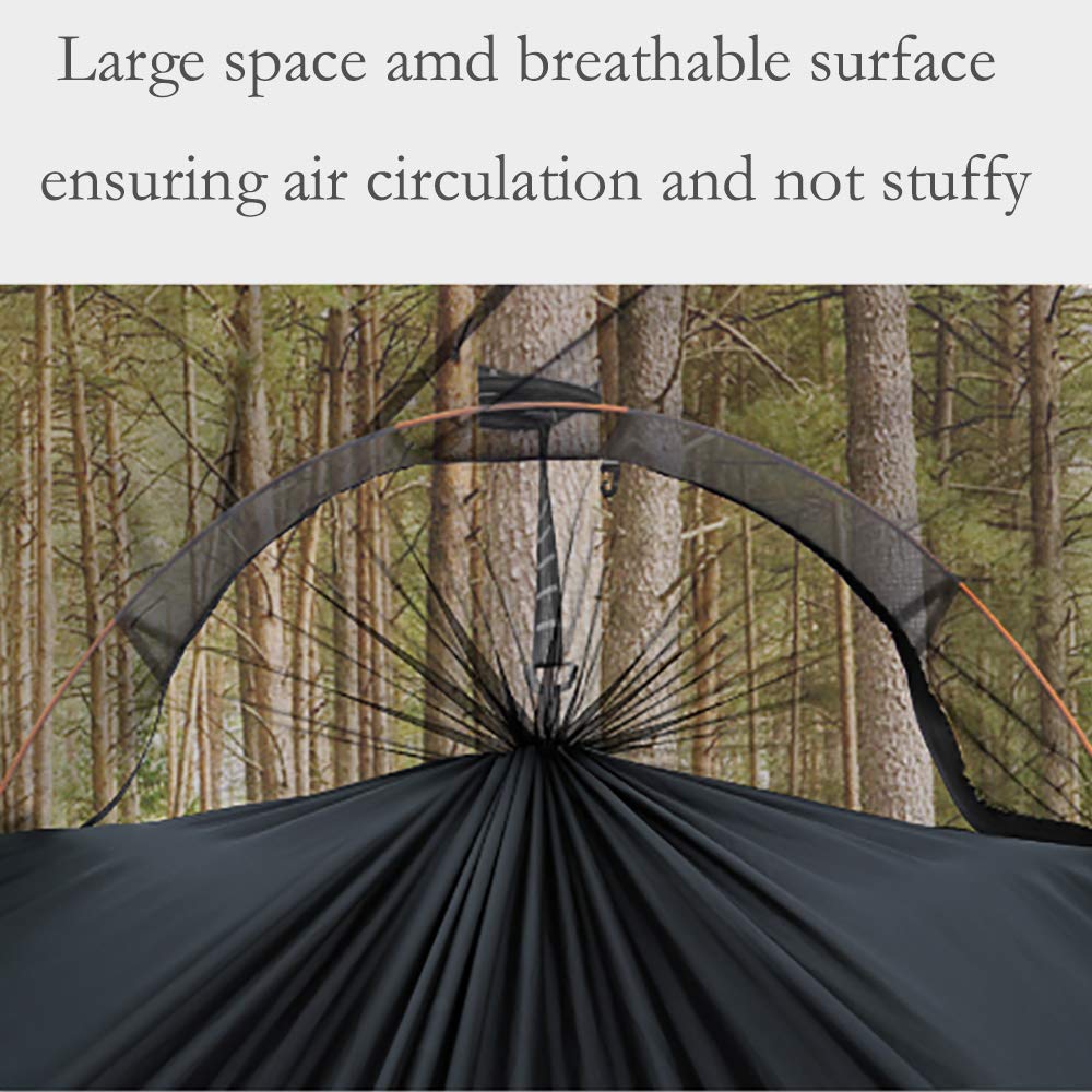 TianYaOutDoor Camping Hammock with Mosquito Net and Rainfly Lightweight Portable Sleeping Hammock Tent Backpacker Travel Outdoor Gear (Green)