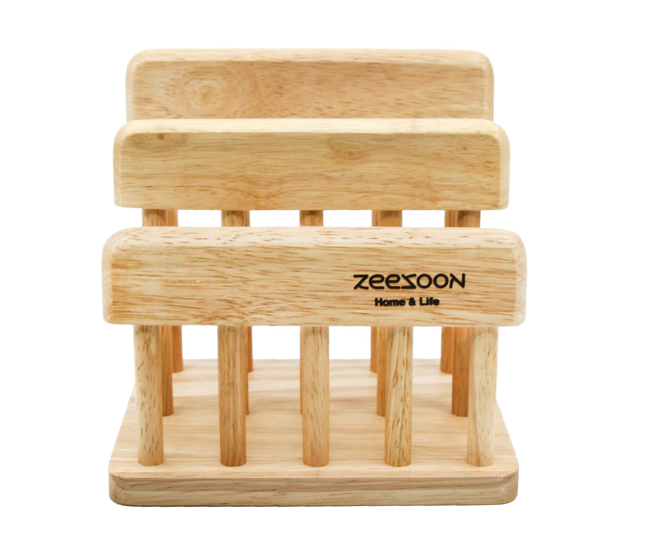 ZEESOON Beach Wooden Dual Cutting Board Rack Chopping Board Organizer Stand Holder Kitchen, Cutting Boards for Kitchen with Holder, Pantry Organization, Kitchen Cabinet Organizer