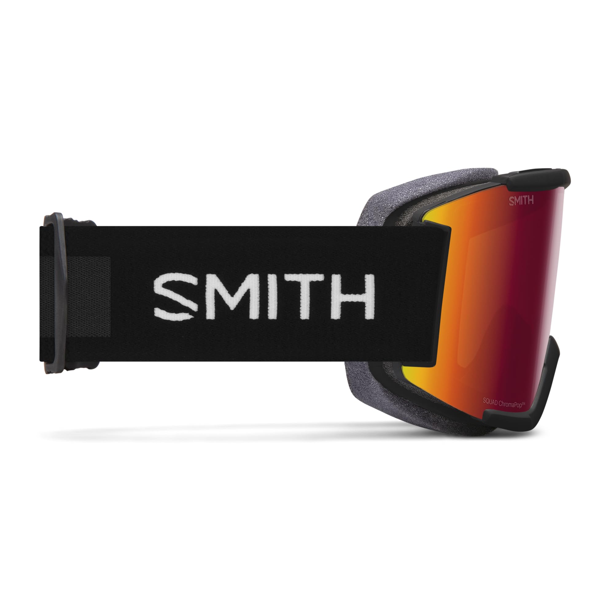 SMITH Squad Goggles with ChromaPop Lens β Performance Snowsports Goggles with Replaceable Lens for Skiing & Snowboarding β for Men & Women β Black + ChromaPop Sun Red Mirror Lens