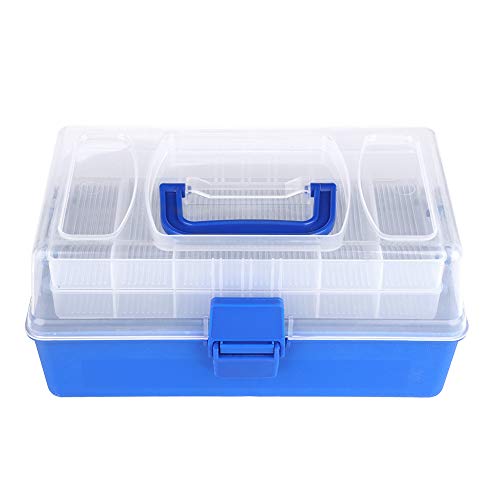 Yeuipea Fishing Tackle Accessory Storage, 3 Layers Plastic Fishing Tackle Accessory Storage Hodler Box for Lures Hooks