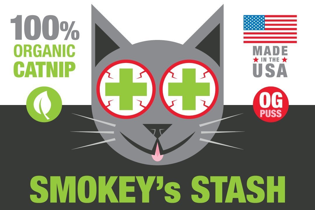Smokey's Stash Organic Catnip OG puss Potent cat nip for Cats Small pop top