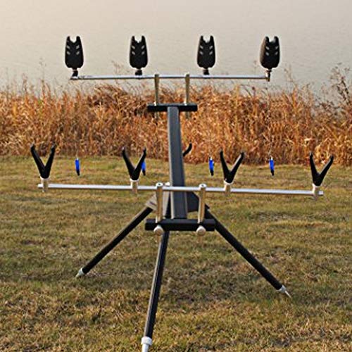 Yeuipea Fishing Rod Holder,4PCS Plastic Durable Flexible Fishing Rod Alarm Holder Head Fish Pole Bracket Tool Accessory