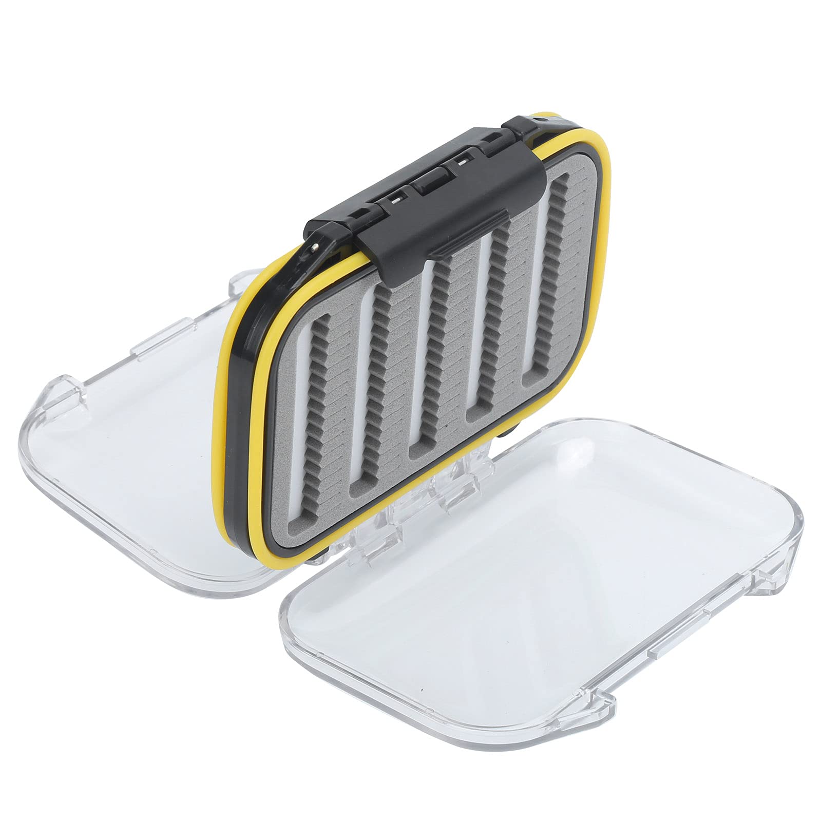 Yeuipea Fishing Lure Container,Double Sided Transparent Fly Fishing Tackle Hook Preservation Box Fishing Accessory