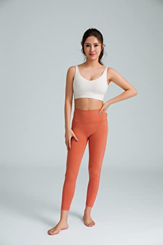 yooisa Sports Bra for Women Soft and Comfy for Hangout (Large, Ivory White)