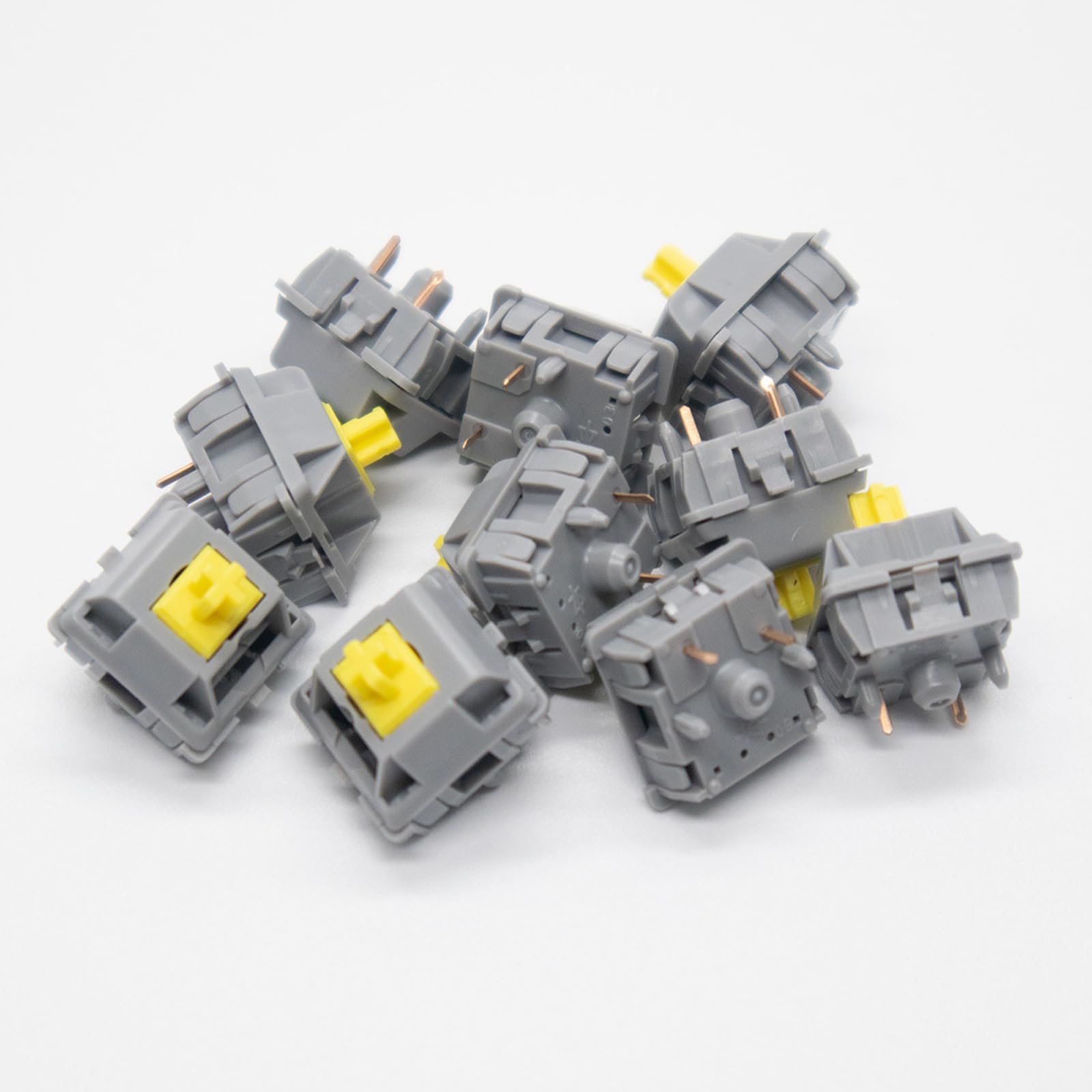 ZugGear DUROCK POM Switches Tactile Sunflower T1 Keyboard Switch 67g Mechanical Switches, 5 Pins Pre-Lubed Tactile Switches (90pcs, DUROCK POM T1)