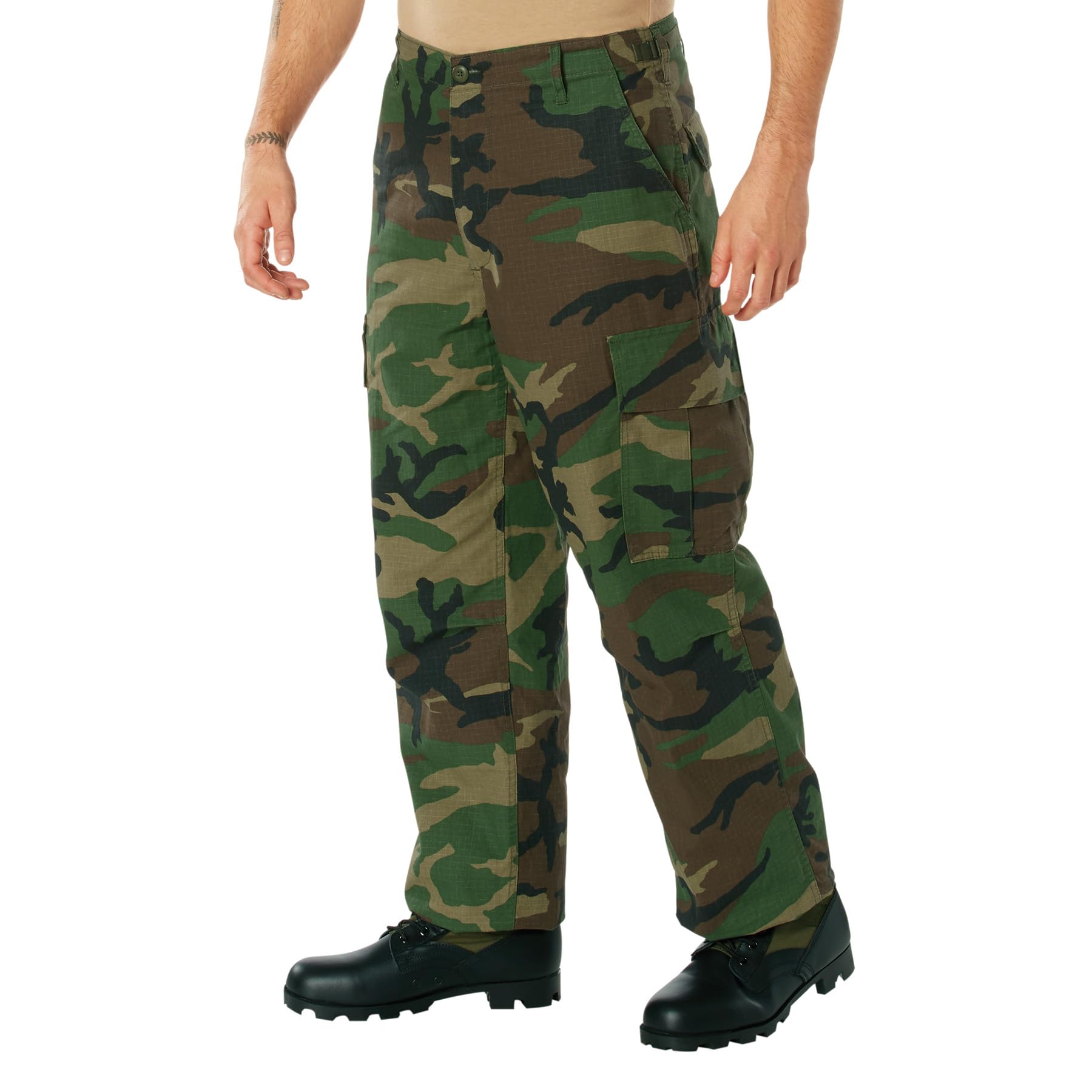 Rothco Vintage Vietnam Ripstop Fatigue Pants β Iconic Style, Timeless Comfort β Woodland Camo β L
