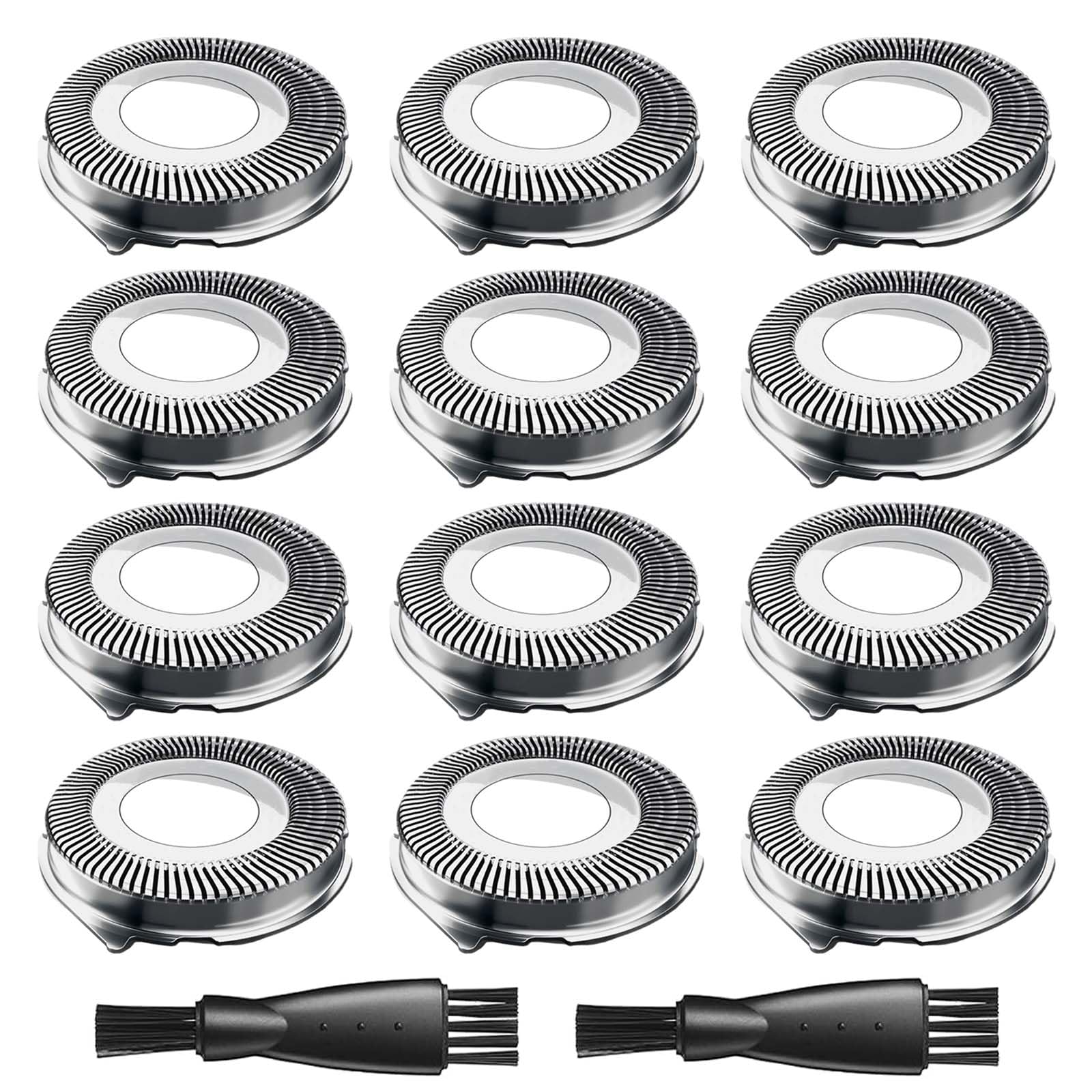 SH30 Replacement Heads for Shaver 3500 3800 2300 S3212/82 S3311/85 S1211/81, Series 3000 2000 1000 and S738, ComfortCut Shaving Heads with Durable Sharp Blade, 2 Shaver Cleaning Brushes, 12 Packs