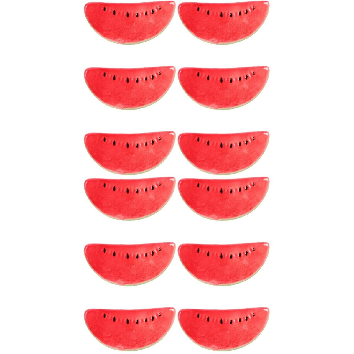 VOSAREA 12 pcs Simulated Watermelon Wedding Decorations for Ceremony Summer Tray Decor red Decorations Lifelike Faux Watermelon Slices Lifelike Watermelon Slice Fake Watermelon Foam Fruit