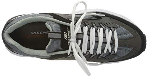 Skechers mens Stamina Nuovo road running shoes, Charcoal/Black, 10.5 Wide US