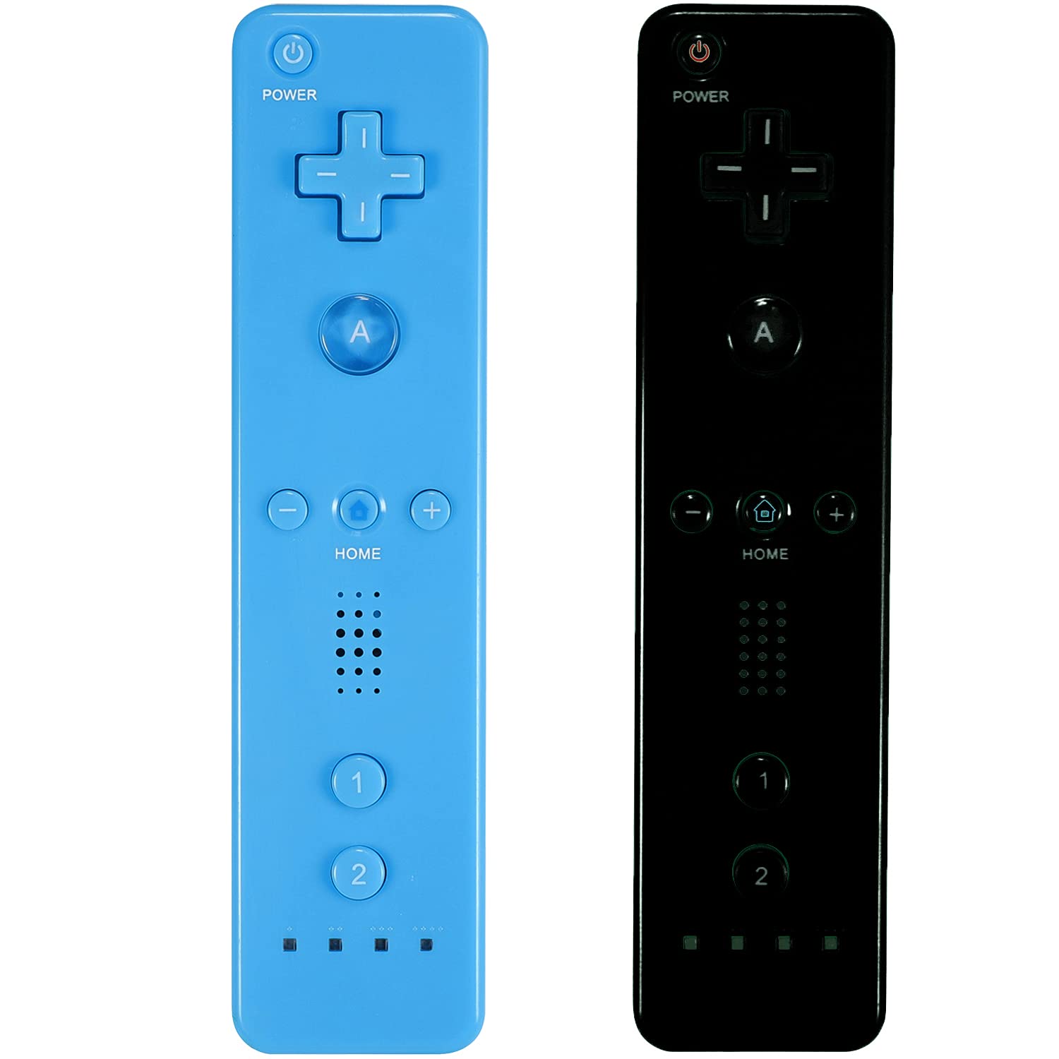 Yosikr Wii Controller 2 Pack, Wii Remote Controller with Silicone Case and Wrist Strap Compatible for Wii/Wii U (Yellow and Blue)