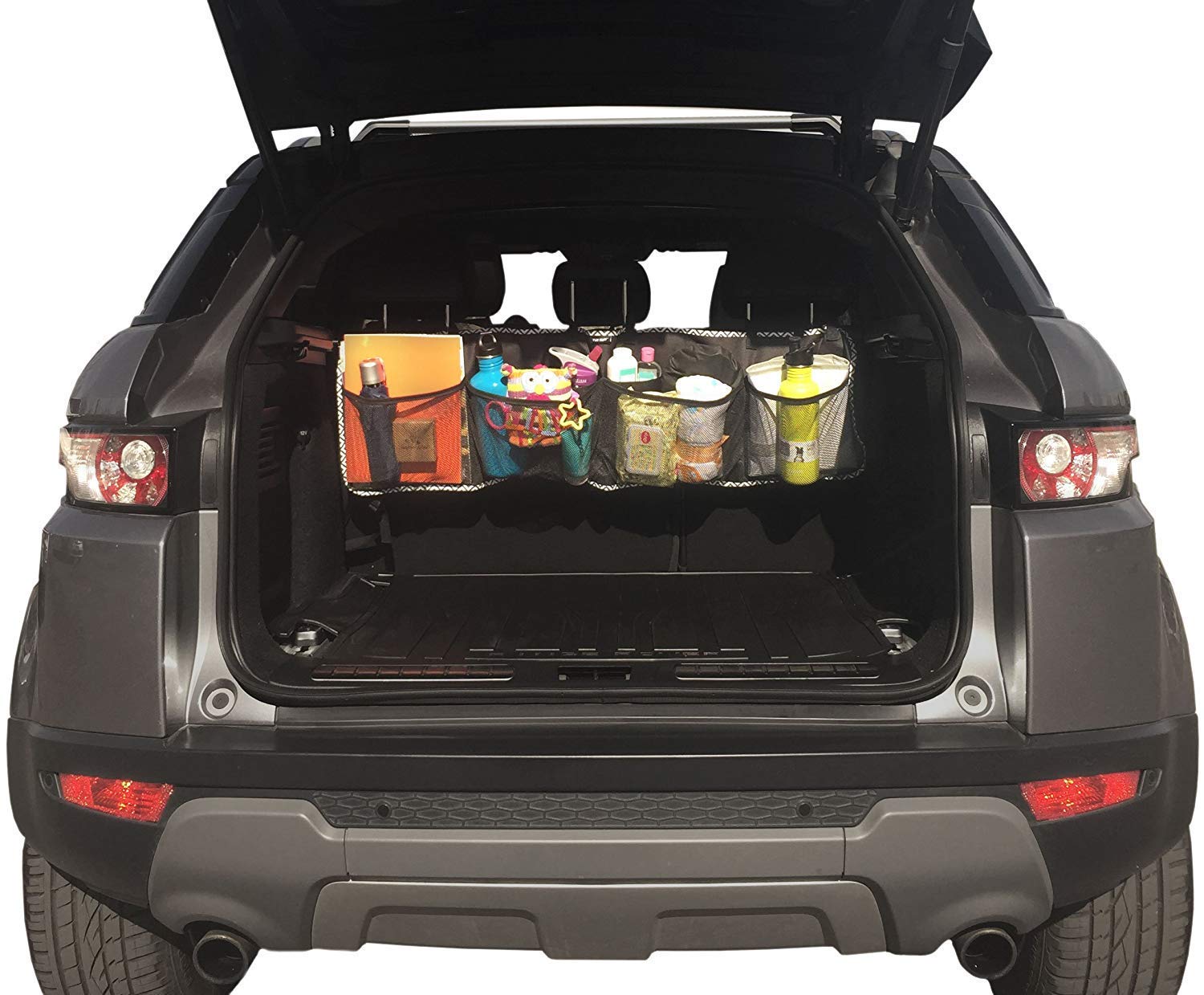 Tidy Ridey Premium Backseat Organizer for Kids, Cars - Large Size, 1 Kids' Accessories, Car Seat Protector-Kick Mat, Made of Durable Material (Trunk Organizer)