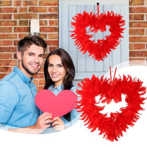 Valentine's Day Ornaments Gift Garland Pendant Decoration Crystal Christmas (Red, One Size)
