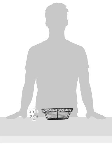Winco Wire Fruit Basket, 10-Inch by 3-Inch, Black