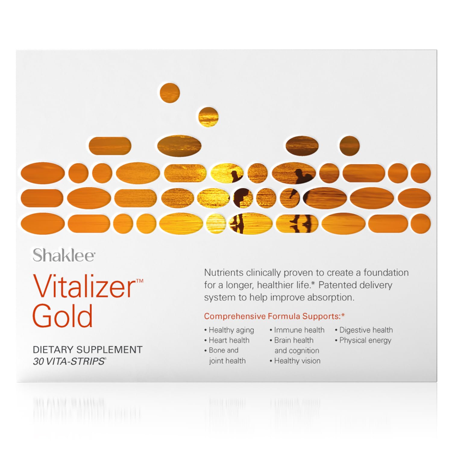 Shaklee - Vitalizer™ Men - Advanced Nutrition Vita-Strips® with Vitamins, Minerals, Omega-3s, Probiotics & More for Heart, Joint, Immune, Bone, Digestive Health & Physical Energy - 30 Vita-Strips®
