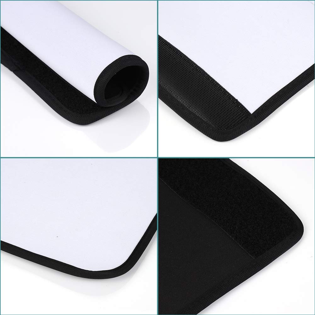 Sublimation Blanks Car Seat Belt Pads Cover, 2 Pcs Neoprene Comfortable Replacement Shoulder Strap Pads Universal Car Seat Belt Shoulder Pads Strap Covers for Children (White (Only for Kids))