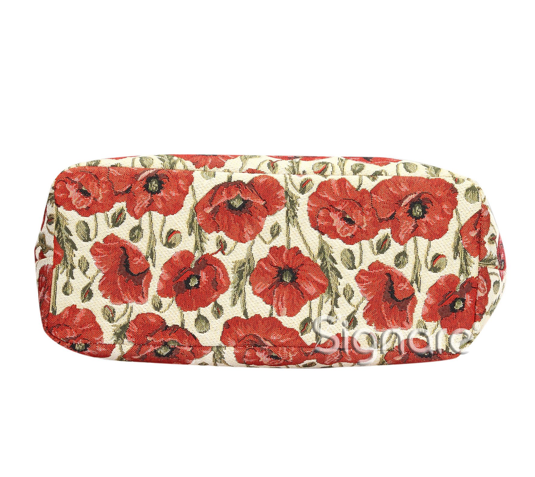 Signare Tapestry Shoulder Bag Tote Bag for Women with Poppy Flower Design (SHOU-POP)