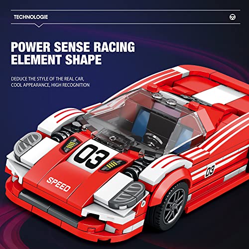 Reobrix 917 Living Legend Race Car Building Set, Super Race Vehicles Building Toy Birthday for Kid Aged 6+ (355PCS)