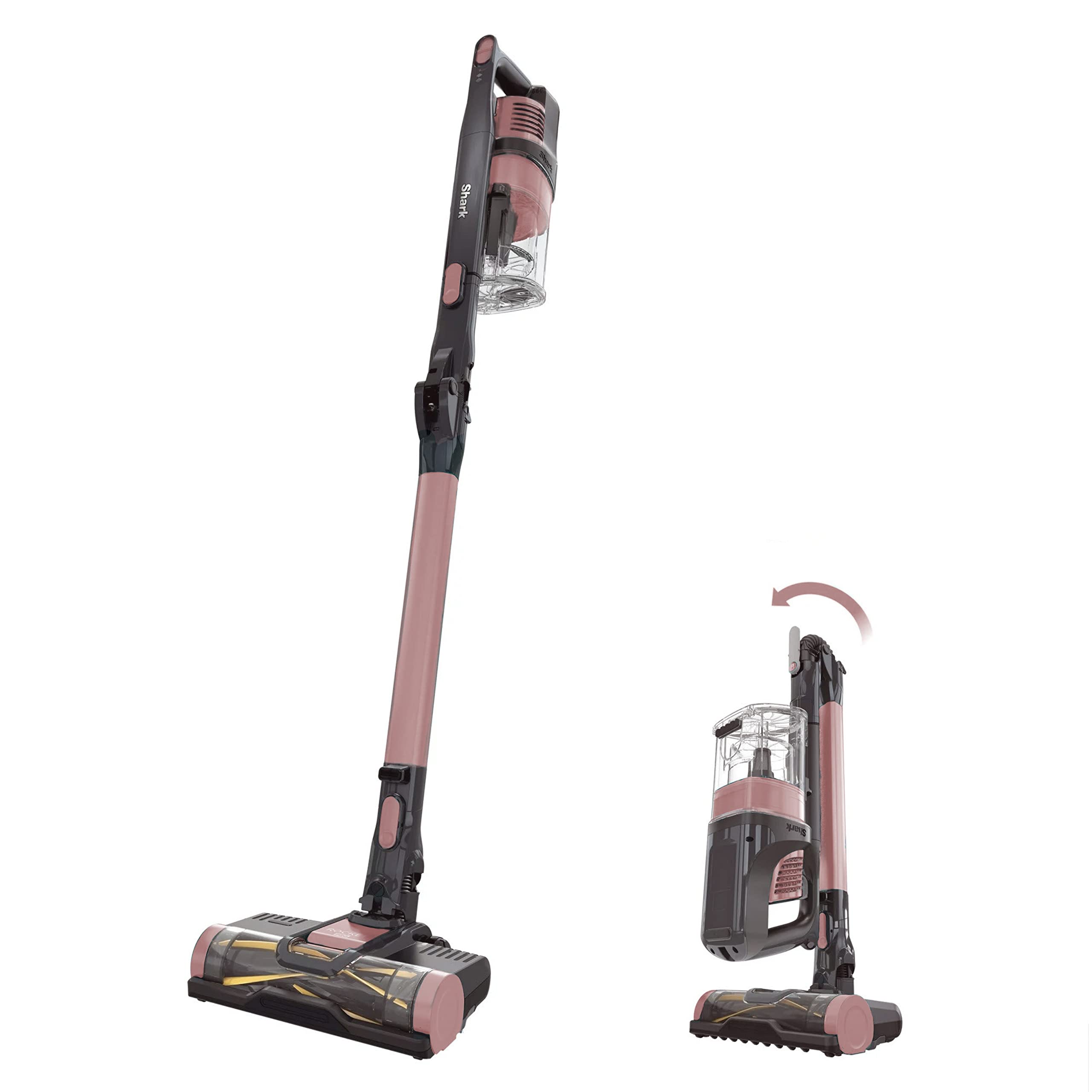 Shark QZ163H Pet Plus Cordless Stick Vacuum with Self-Cleaning Brushroll, MultiFLEX, Crevice Tool & Pet Multi-Tool, 40-min Runtime (Renewed) (Coral)
