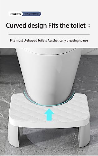 Toilet Potty Stool for Bathroom,7" Heavy Duty Plastic Portable Poop Foot Stool for Adults Everyone Footstool Squatting