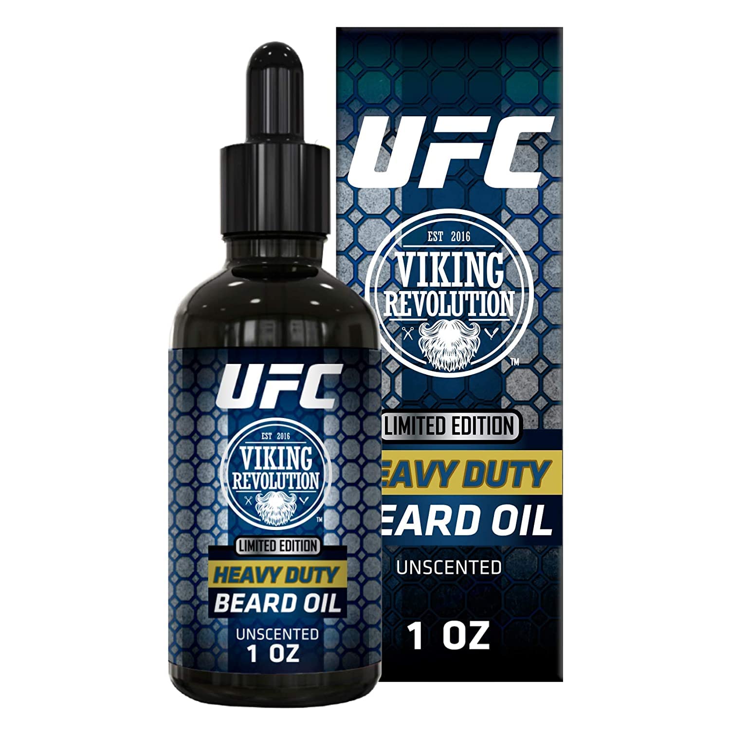 UFC Heavy Duty Beard Oil for Men - All Natural Unscented Argan, Jojoba Oils & Castor Oils - Softens, Smooths & Strengthens Beard Growth - Grooming Beard Conditioner