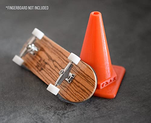 Teak Tuning Fingerboard Traffic Urethane Cone - 2.5" Tall, 1.75" Base - Opaque Orange - 1:12 Scale