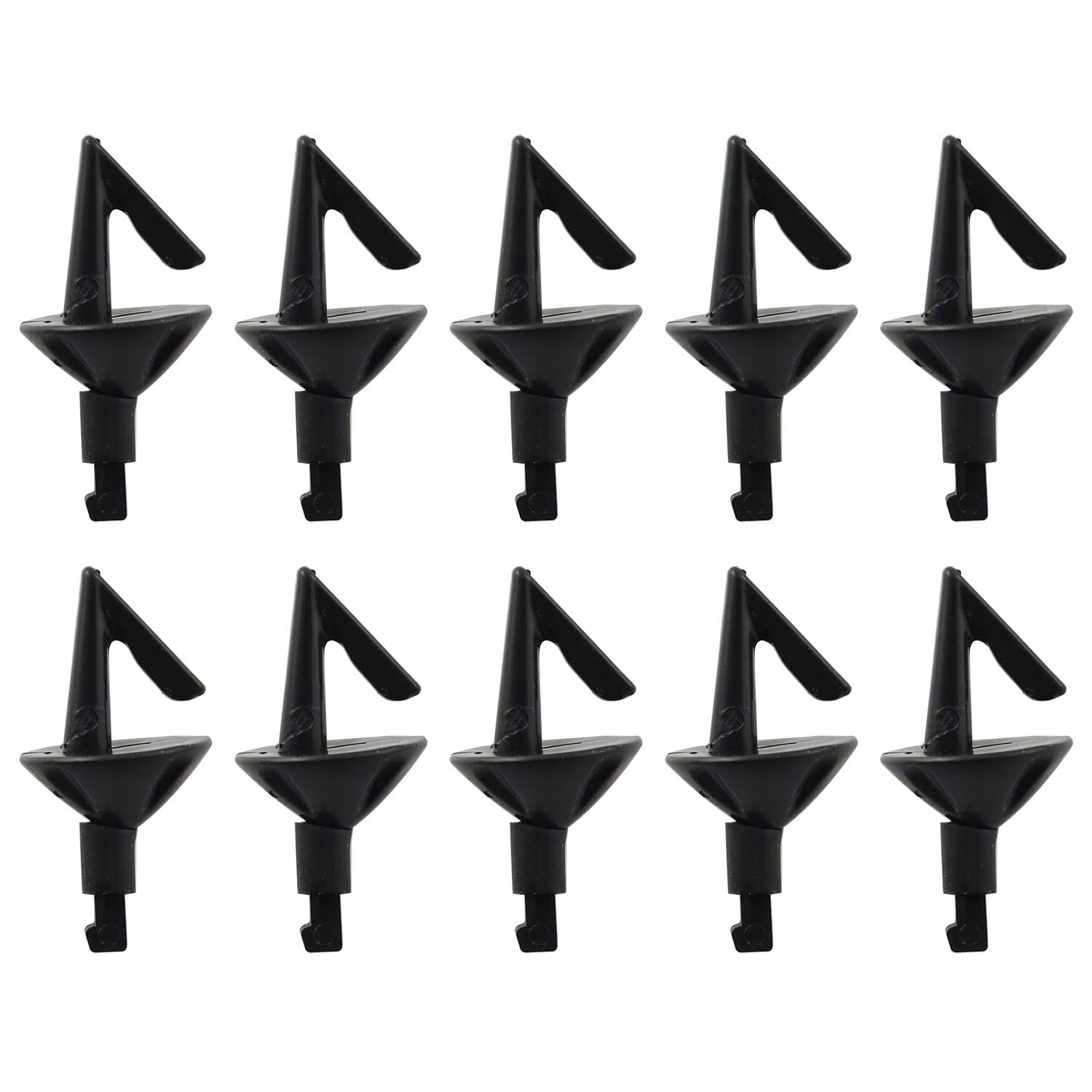 Youliang 10pcs Cone Shape Fishing Tackle 37x18mm Fishing Bait Clip Tool Accessory Simple Plastic Hook Remover