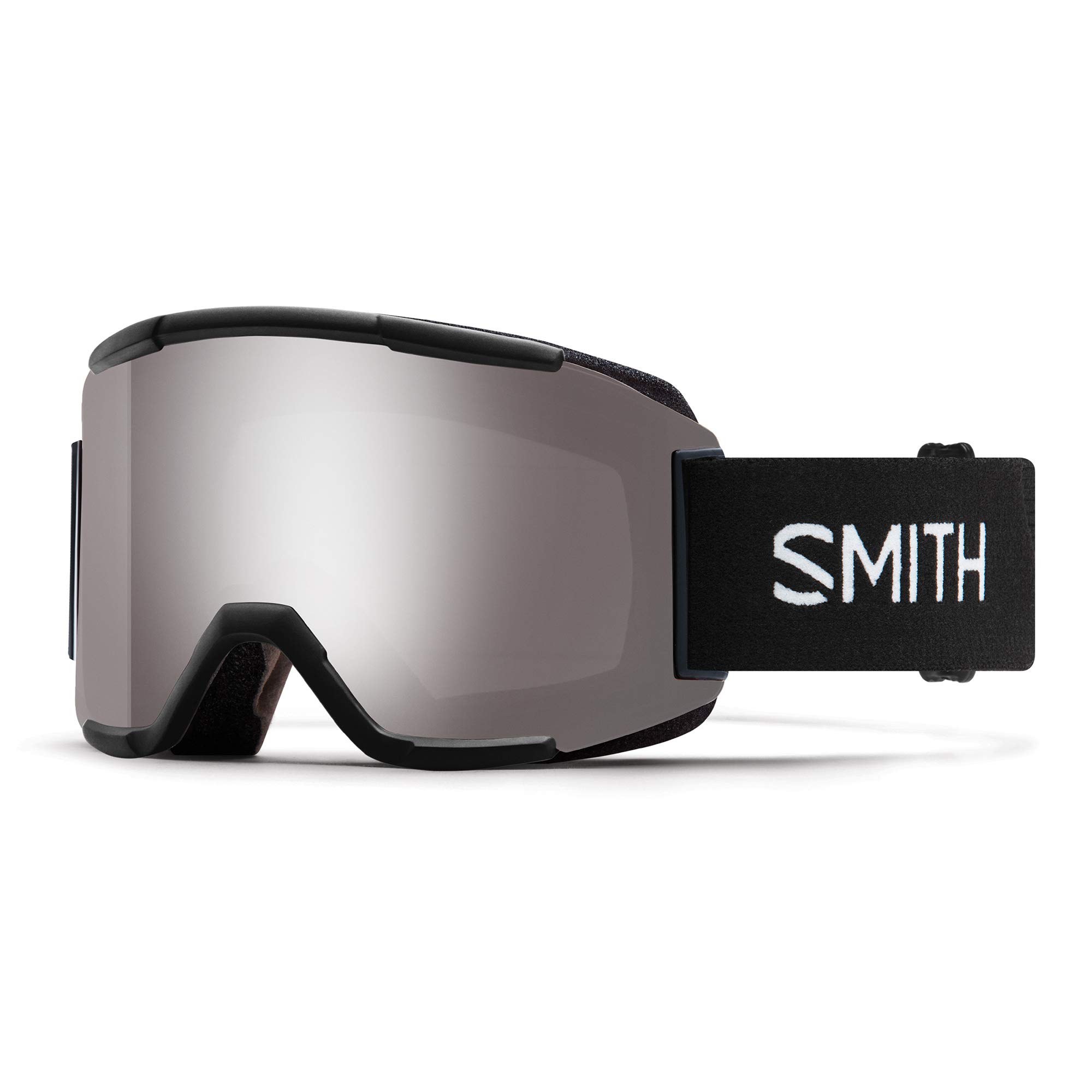 Smith Squad Snow Goggles Black w/ ChomaPop Sun Platinum Mirror and Yellow Lens