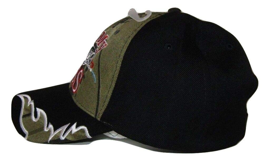 Trade Winds Redneck Hillbilly Kiss My Bass Black/Camo Camouflage Fishing Cap #1 CAP920 Hat