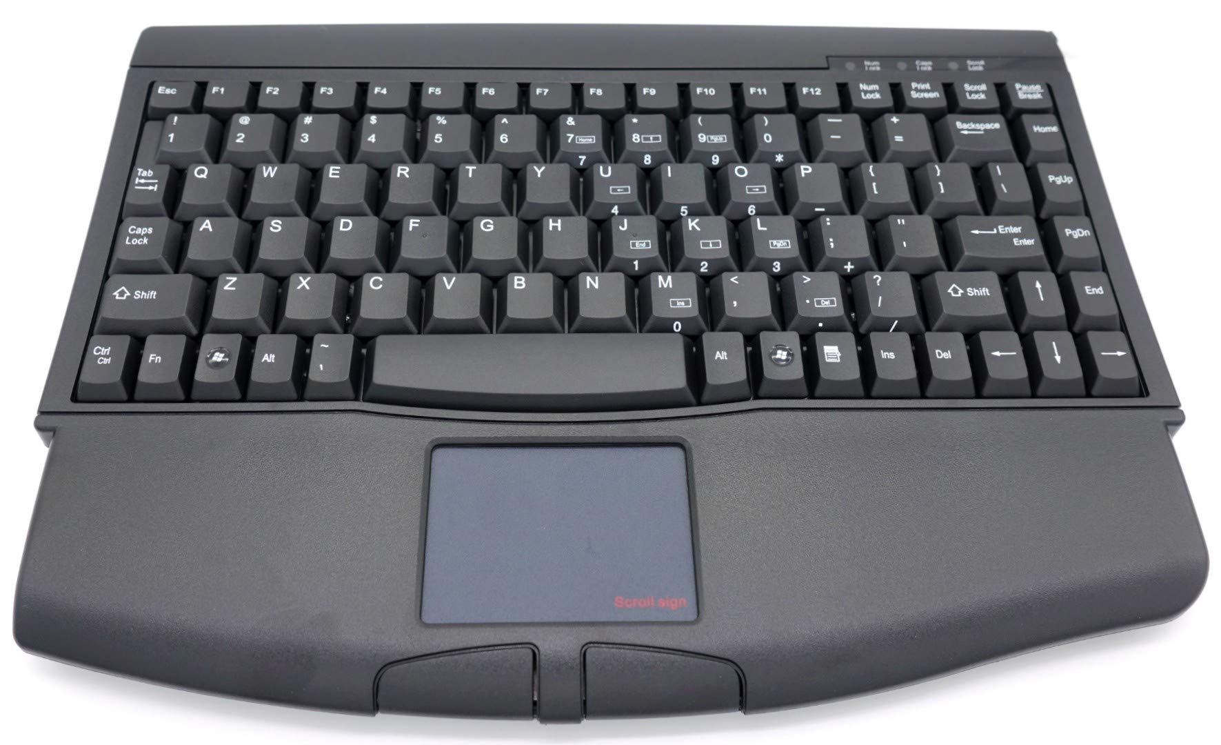 SolidTek Mini Keyboard with Touchpad USB Interface Black KB-ACK540UB
