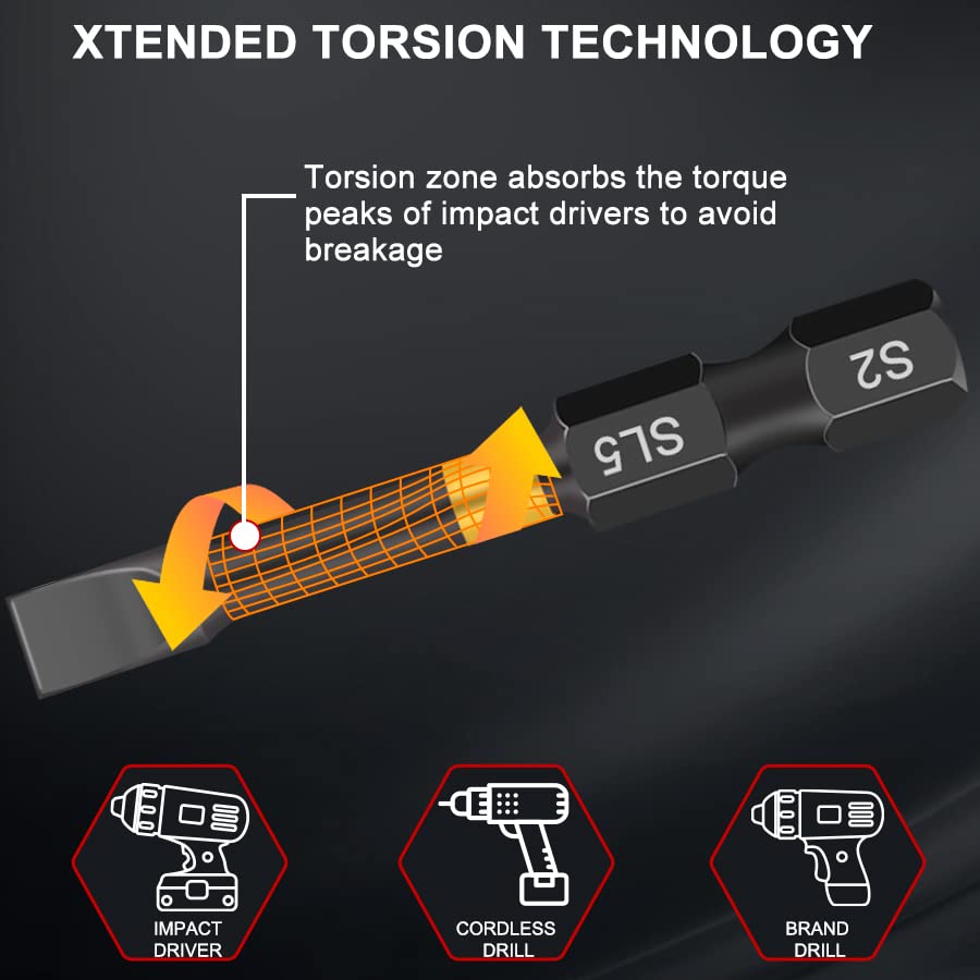 t25 torx bits for impact driver,SuSuMu 20 Pieces T25 2 In. Impact Tough Magnetic #25 Torx Head Power Bits, S2 Alloy Steel T25 Screwdriver Bits Set