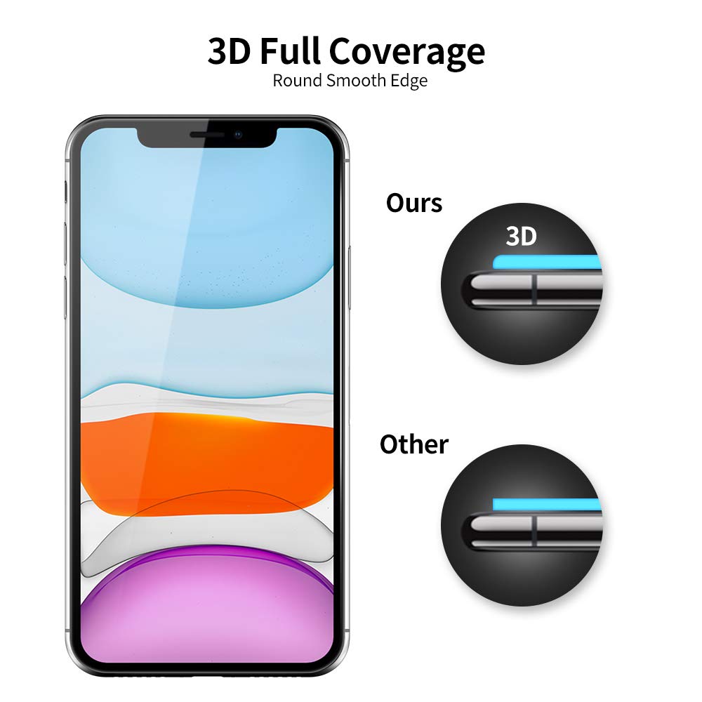 Tensea [2Pack] Privacy Screen Protector for iPhone 11 and iPhone XR 6.1 inch, Anti-Spy Tempered Glass Film, 3D Full Coverage iPhone XR/iPhone 11 Screen Protector 6.1 inch, 2 Pack