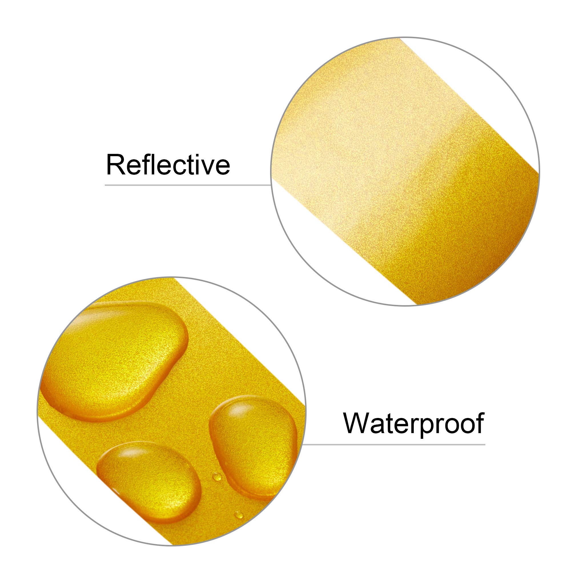 TOMALL Electric Scooter Reflective Stickers Compatible for Ninebot ES1 ES2 ES3 ES4 Yellow Night Reflective Film Sticker Skateboard DIY Decoration Reflective Stickers