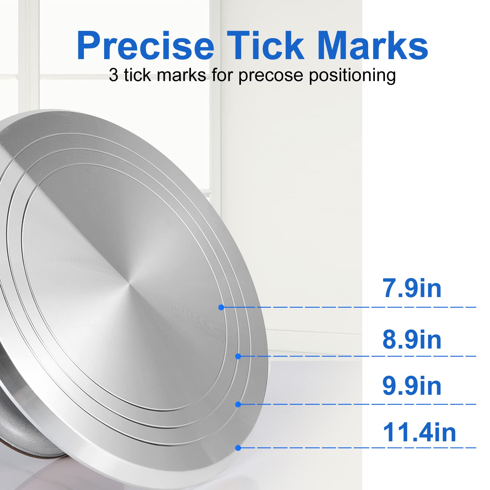 WObell Aluminium Alloy Rotating Cake Stand 12 Inch Revolving Cake Turntable for Cake, Cupcake Decorating Supplies