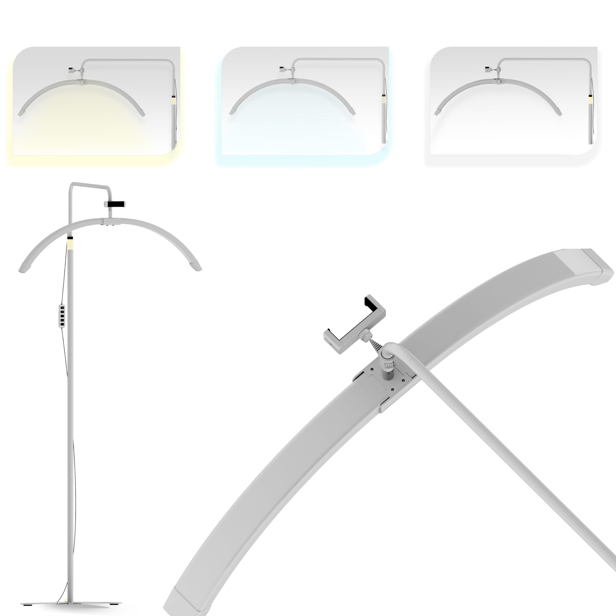 toyshi Floor Light, Half Moon Lamp for Lash Extension, Lighting for Beauty, Skincare, Lashes, Eyebrows, Filming Content Creation