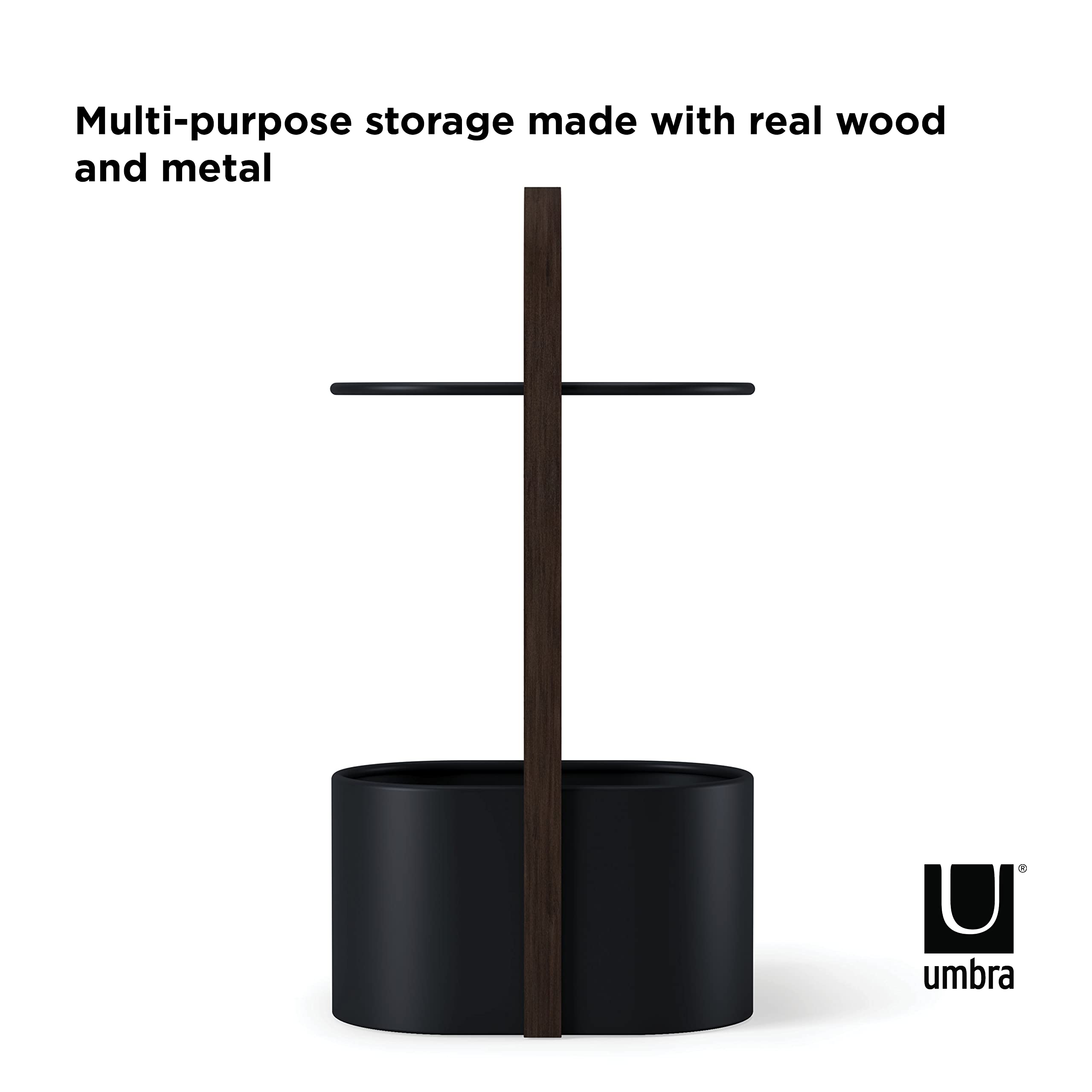 Umbra Bellwood Storage Table (Black-Walnut)
