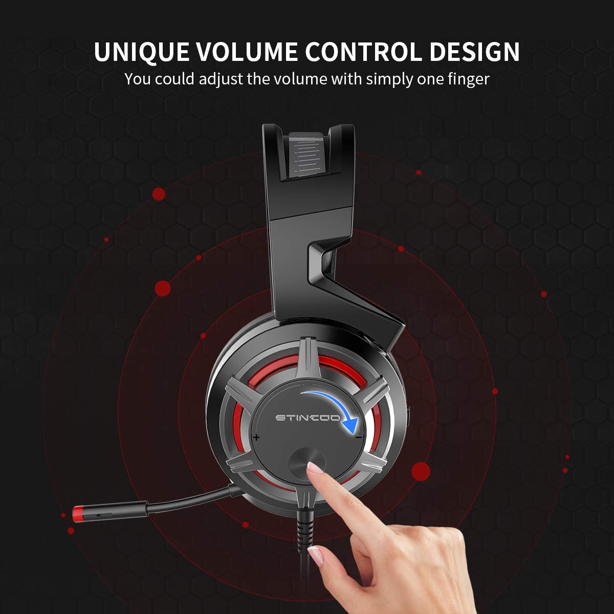 SOMIC G926S 3.5mm Stereo Gaming Headset for PC,Laptop,Phone,PS4,XboxOne Over Ear Wired Headphone with Mic, On Ear Volume Control