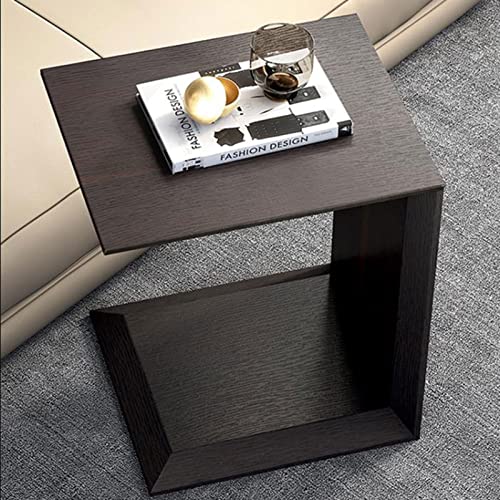 Sofa Side Table Couch Table C Shaped Solid Wood End Table, Small Side Tables for Living Room, Bedroom, Sofa Table for Small Spaces, Couch Table Rustic Snack Table Bed Side Table End Table Coffee Tabl